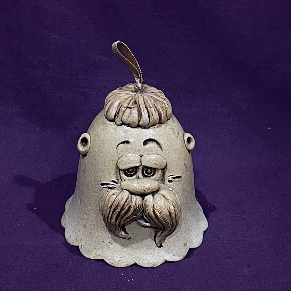 Vintage | Accents | Face Bell Vintage Stoneware Art Pottery | Poshmark